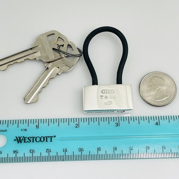 Tiffany & Co. | Accessories | Tiffany Co 837 Padlock Black Rubber Key ...